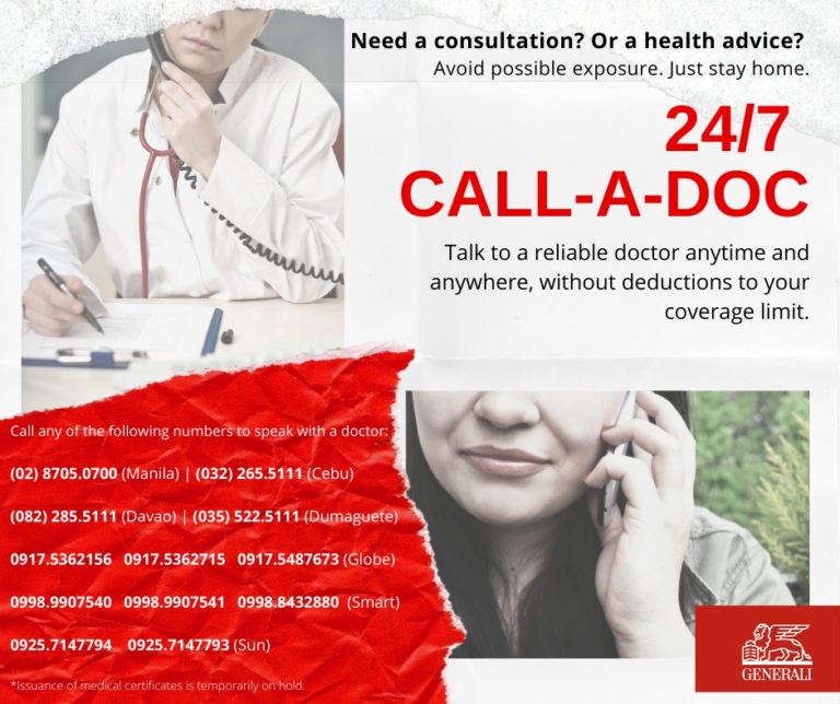 24/7 Call – A – Doc Service | Generali Life Assurance Philippines, Inc.
